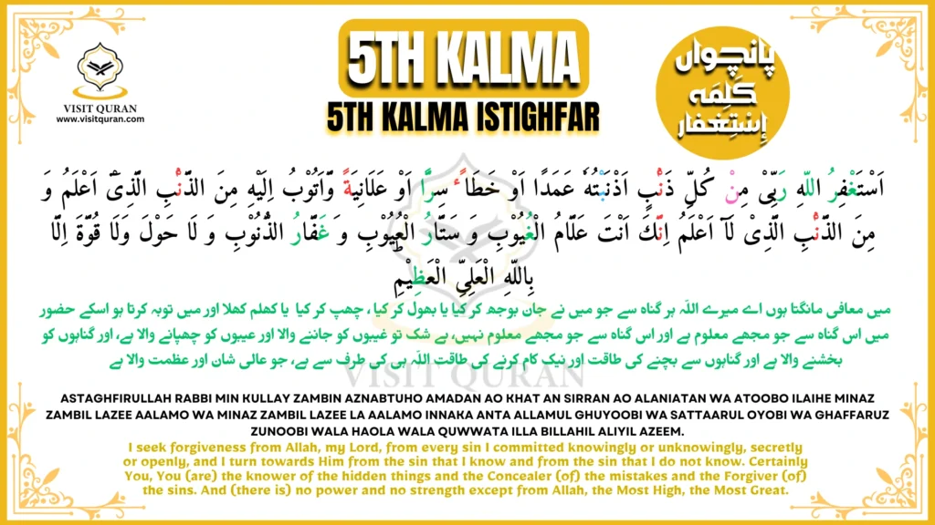 6 Kalimas In English With Urdu Translation In Islam 6 Kalimas In English With Urdu Translation In Islam